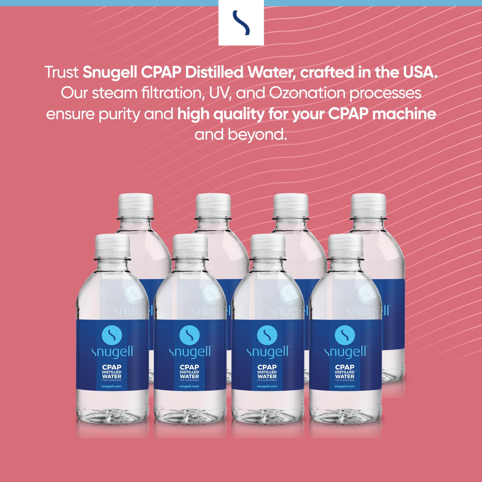 Distilled Water for CPAP Machines by Snugell (8-Pack, 12 oz) – snugell.com